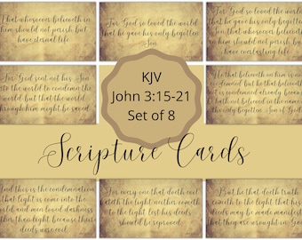 Scripture Memory Cards for Kids. 18 Salvation Bible Verse Cards PDF ...