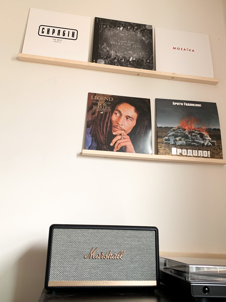 Vinyl Record Ledge Double Record Shelf Handmade Vinyl - Etsy