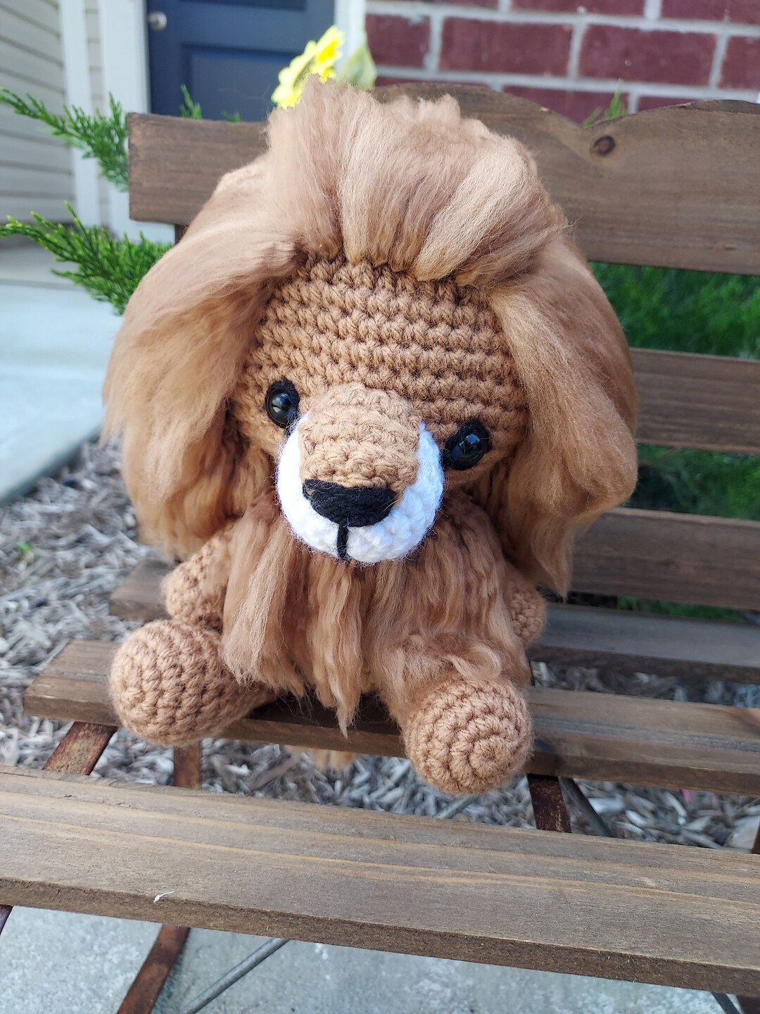 Crochet Lion Plush: Soft Acrylic Yarn Stuffed Animal - Etsy