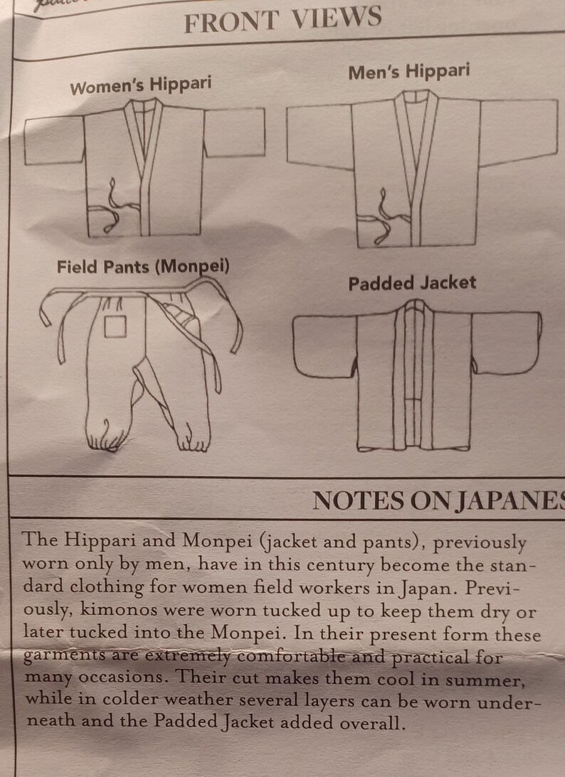 Dark Denim Hippari (field Jacket) From Traditional Japanese Pattern - Etsy