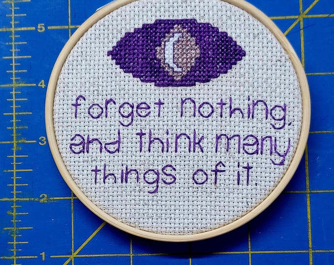 Welcome to Night Vale Quot. 5-inch Hand Embroidery Cross Stitch. - Etsy