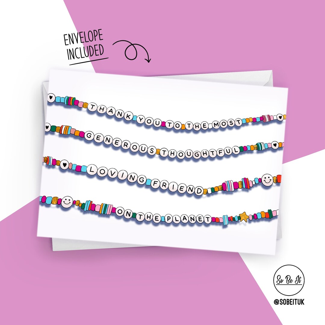Friendship Bracelet Card Swiftie Card the Eras Tour Card - Etsy