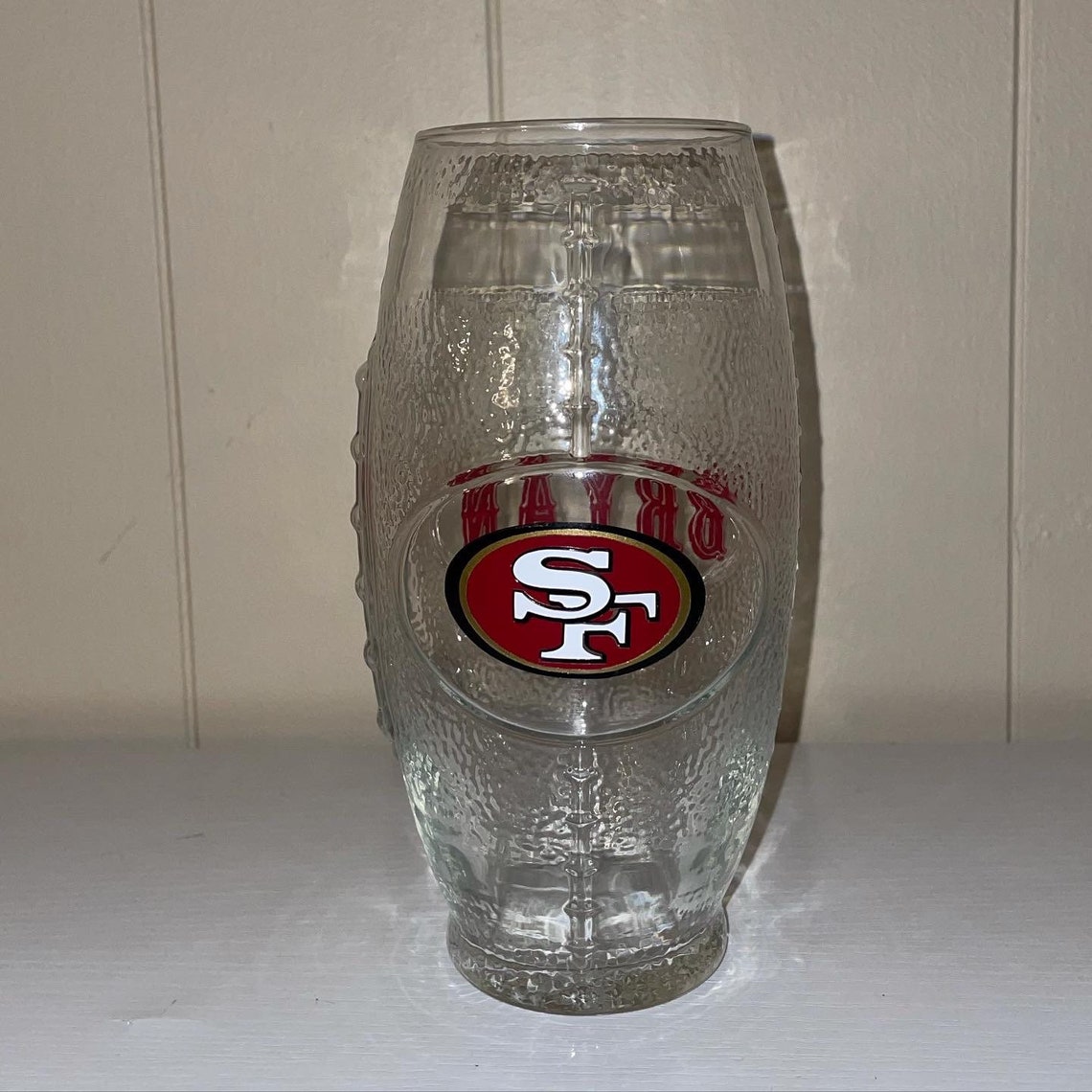 Football Shaped Glass Cup Can Be Personalized Beer Cup - Etsy