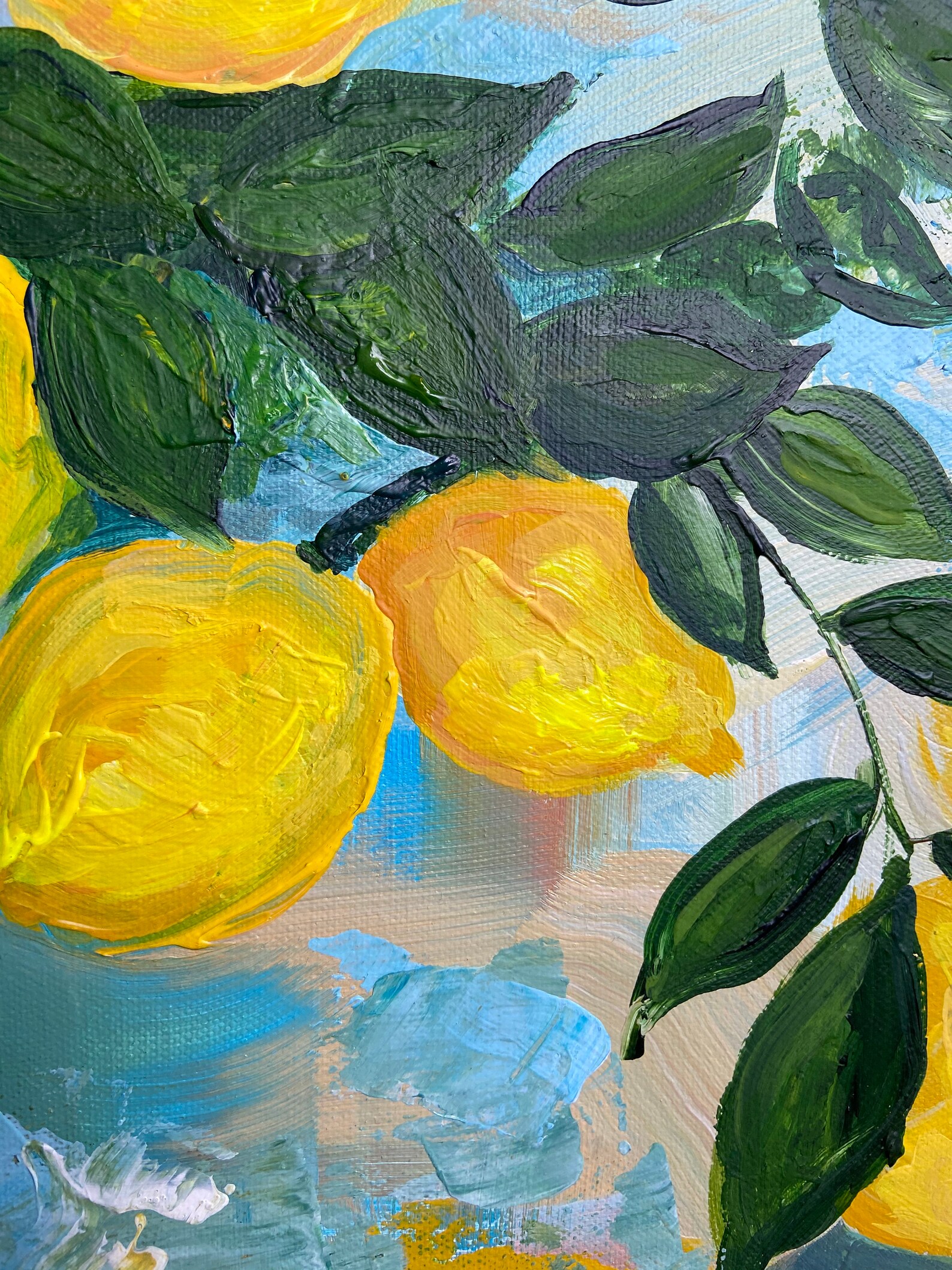 Lemon Tree Original Hand Painted Art: Acrylic Painting - Etsy