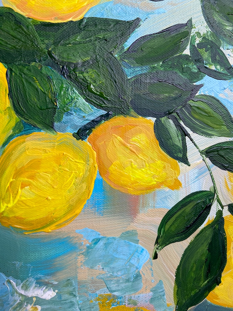Lemon Tree Original Hand Painted Art: Acrylic Painting - Etsy