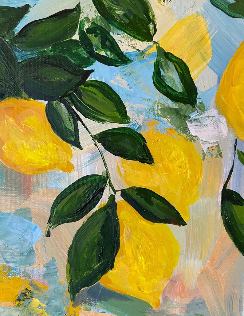 Lemon Tree Original Hand Painted Art: Acrylic Painting - Etsy