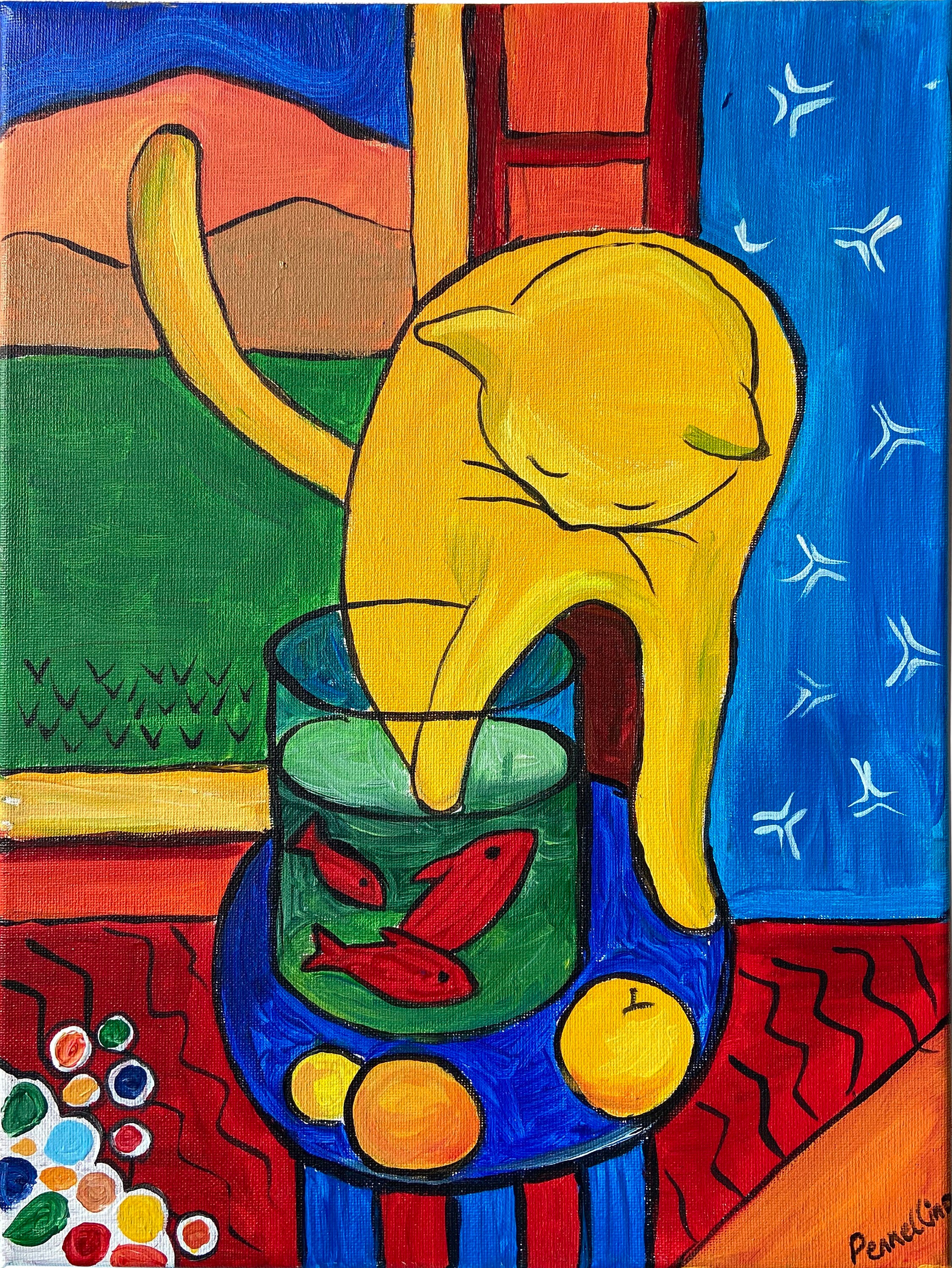 Henri Matisse the Cat With Red Fish acrylic Paints, Canvas, Ready to ...