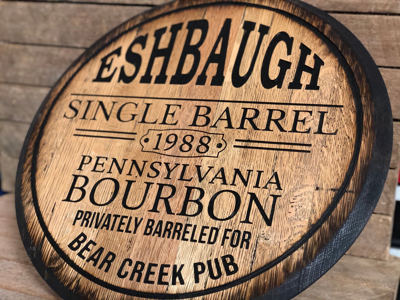 Personalized Whiskey Barrel Bar Sign Basement Bar Decor - Etsy UK