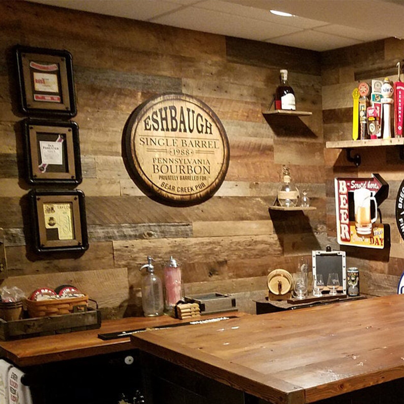 Personalized Whiskey Barrel Bar Sign Basement Bar Decor - Etsy