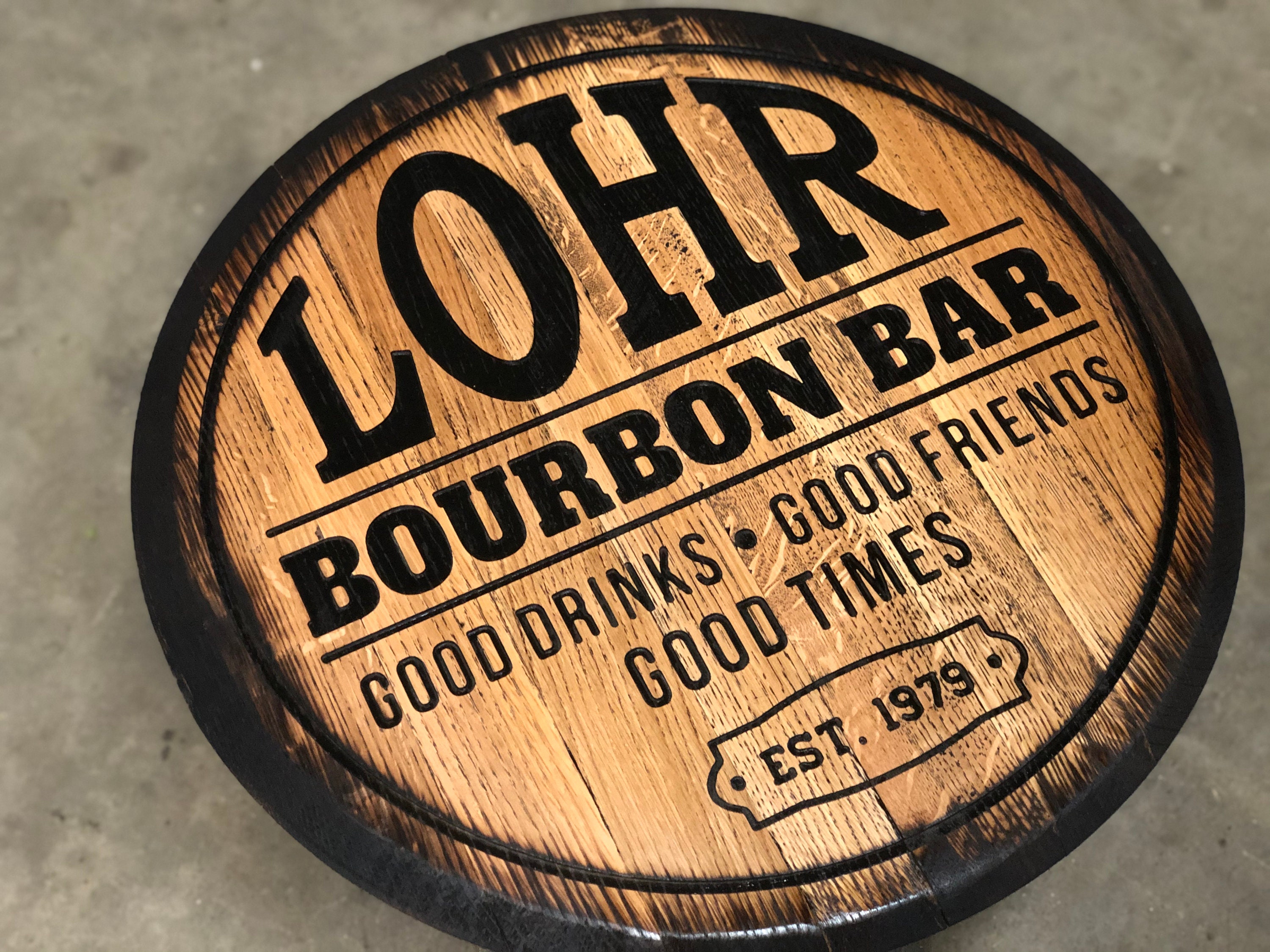 Custom Carved Bourbon Whiskey Barrel Sign Old Fashioned - Etsy Canada