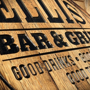 Bourbon Barrel Bar Sign - Personalized Name and Date - Authentic KY ...