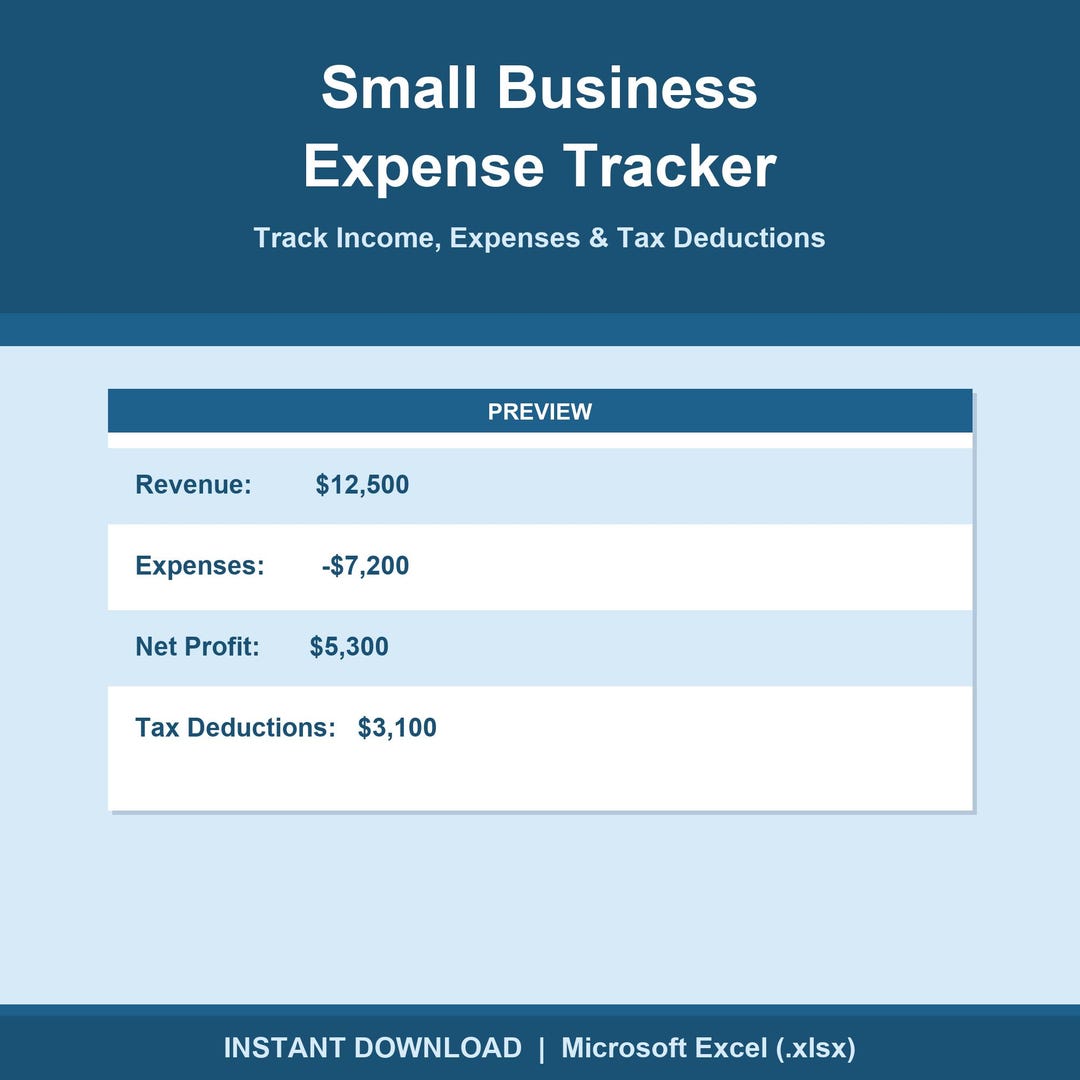 Small Business Expense Tracker | Business Budget Planner | Self ...