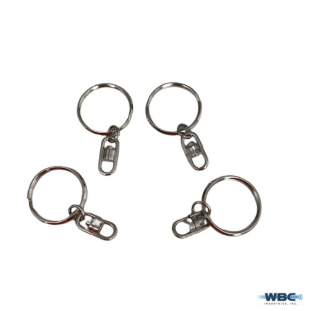 Key Ring With Swivel - One Jump Ring - Sold in Packs of 4 - Etsy