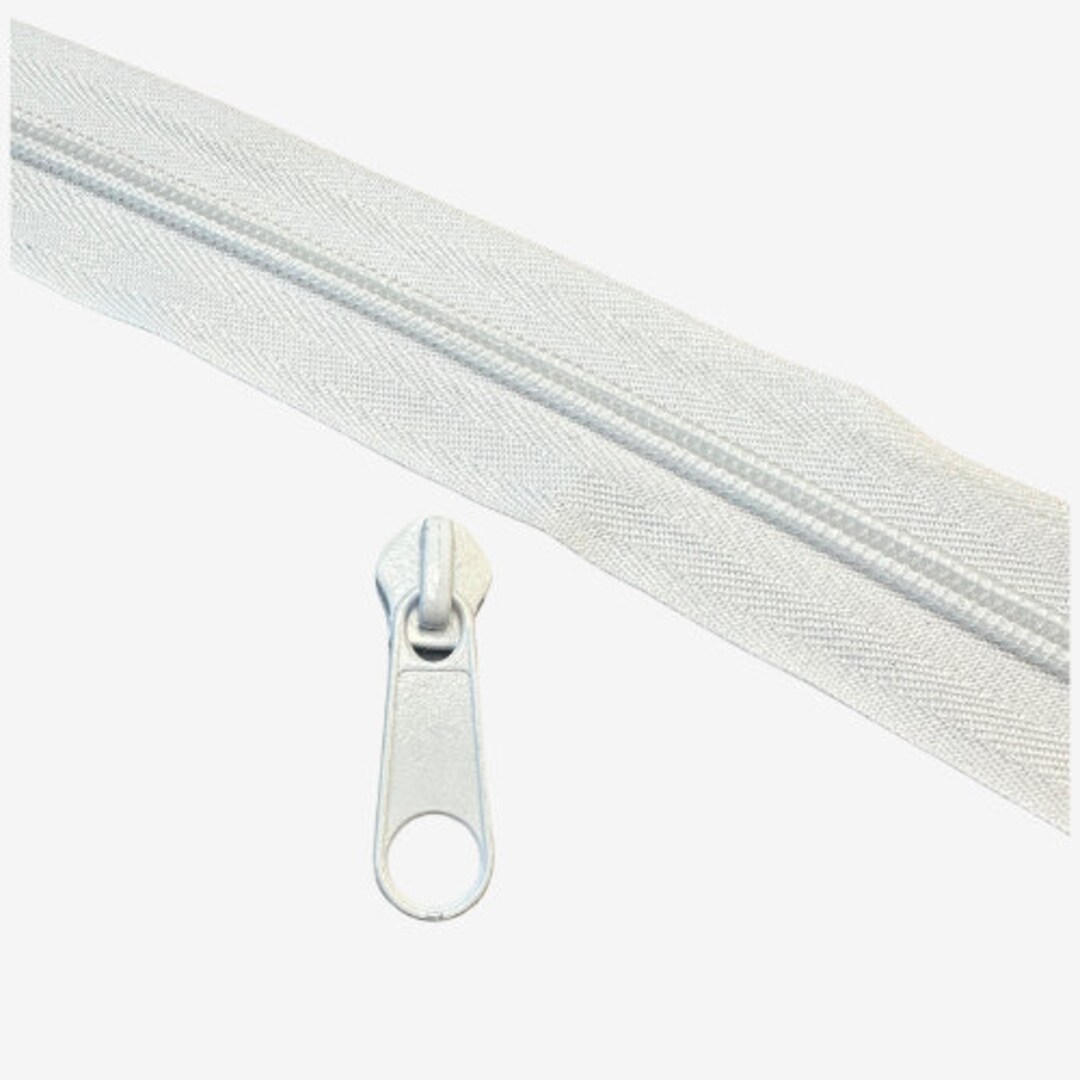 8 Zipper Chain and Pull - White - Etsy