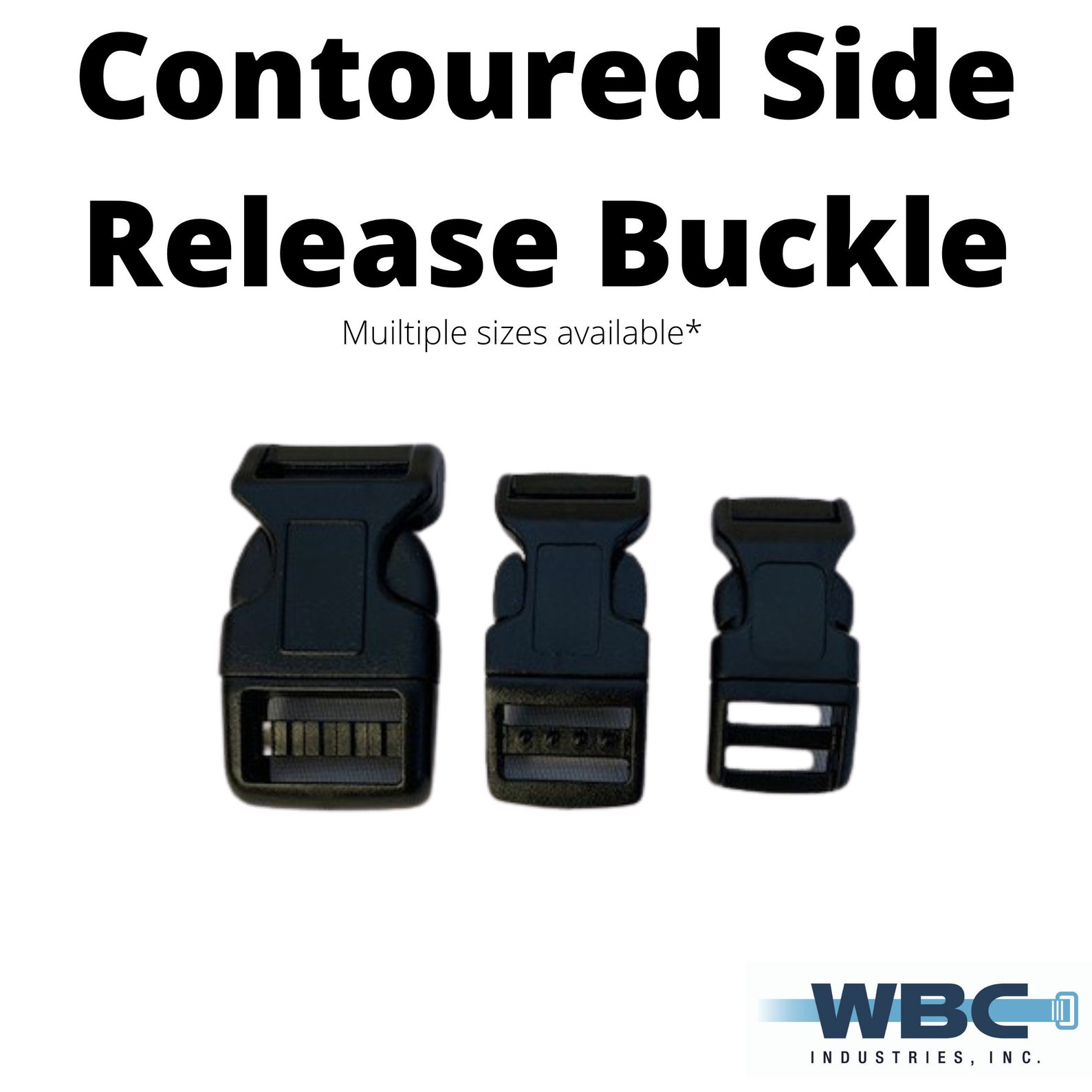 Plastic Contoured Side Release Buckles - Sold in Packs of 4 - Available ...
