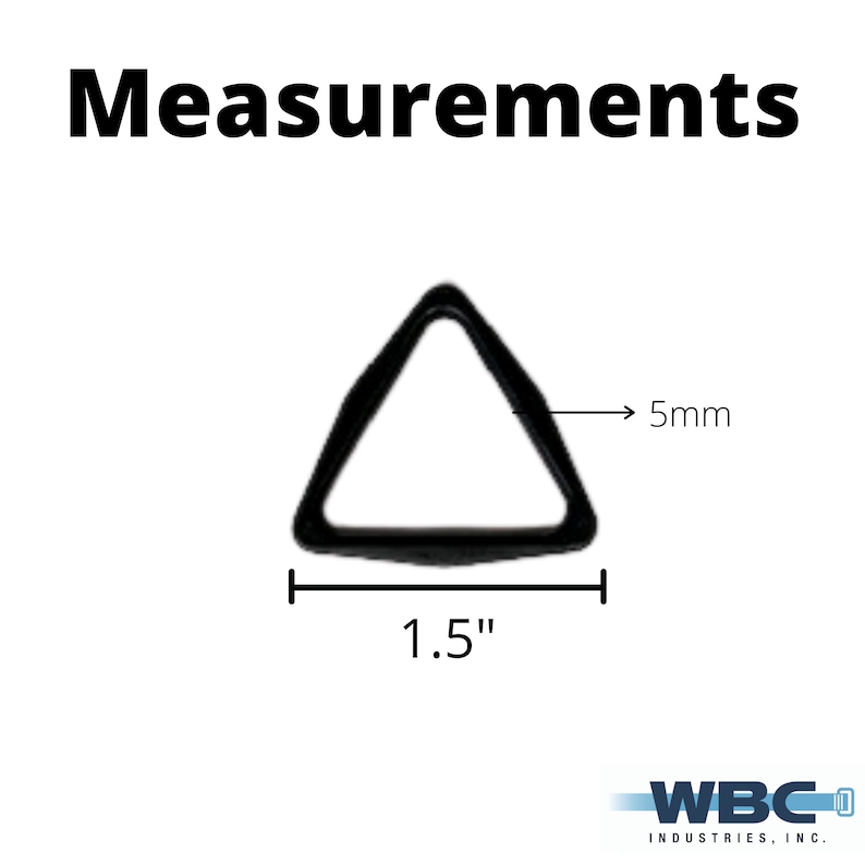 Muiltiple Sizes Available -black Plastic Tri-ring- Sold in 4 Pack - Etsy