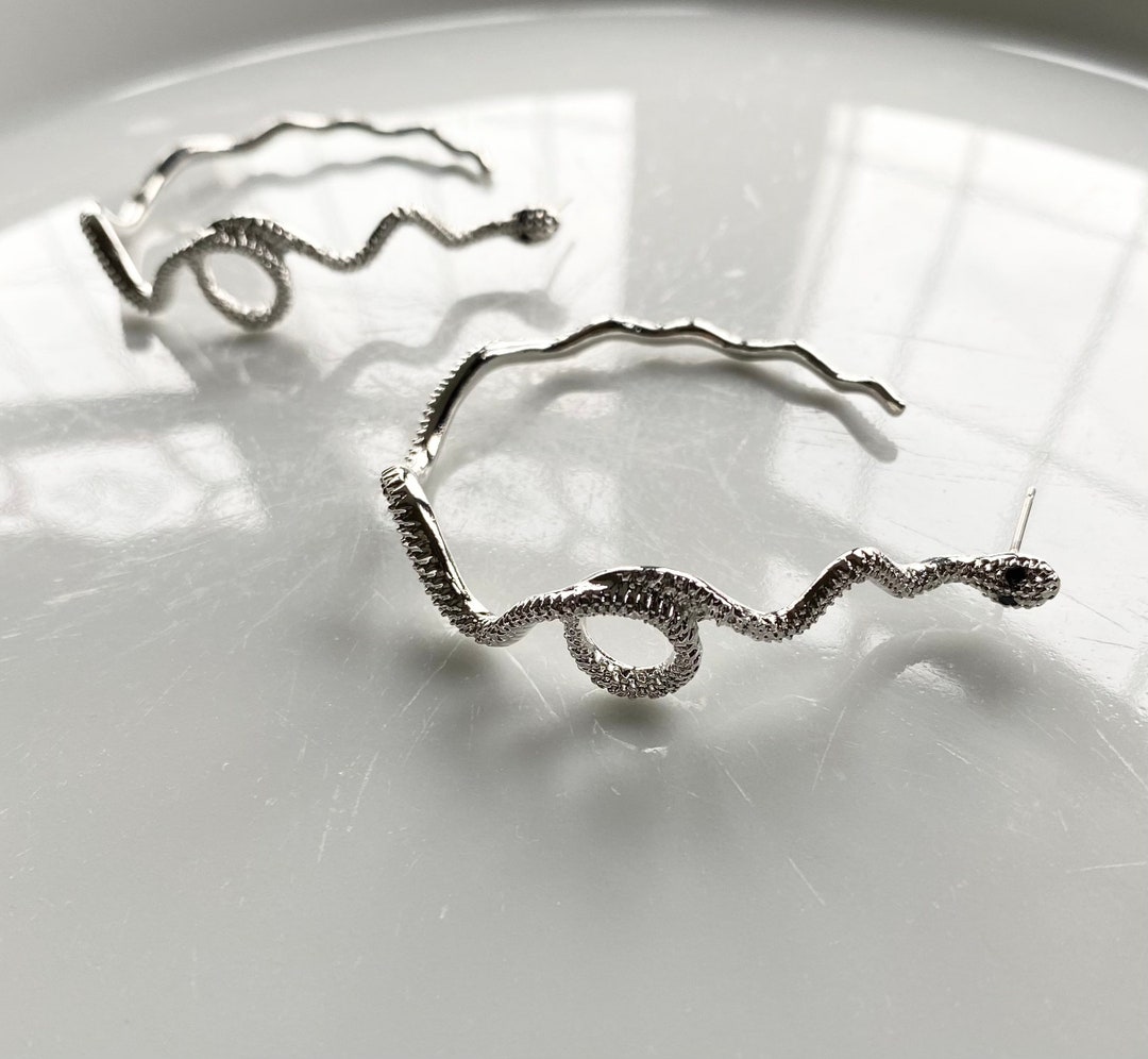 Sidney Squiggly Snake Hoop Earrings Snake Earrings Gifts for Her - Etsy