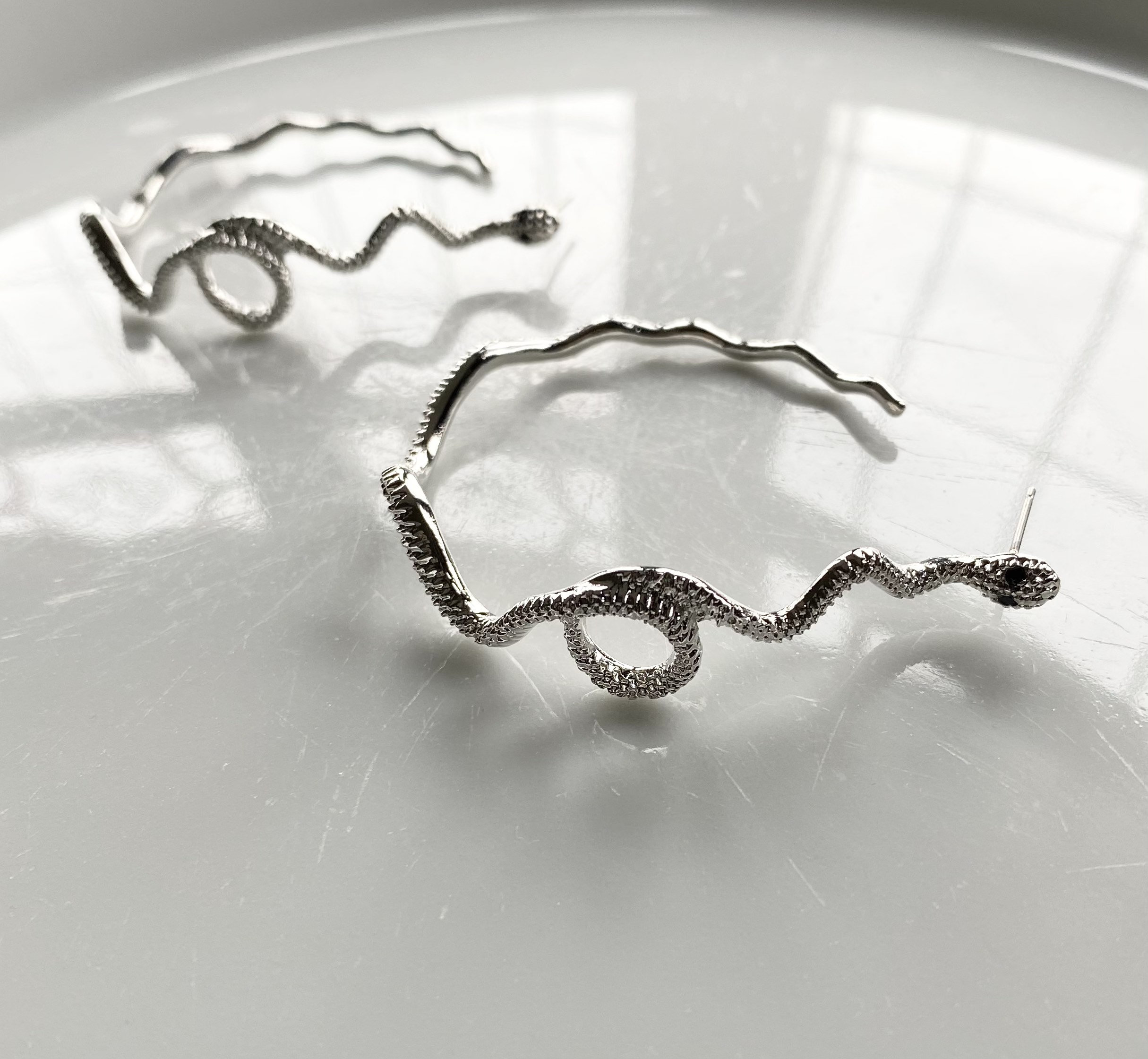 Sidney Squiggly Snake Hoop Earrings Snake Earrings Gifts - Etsy