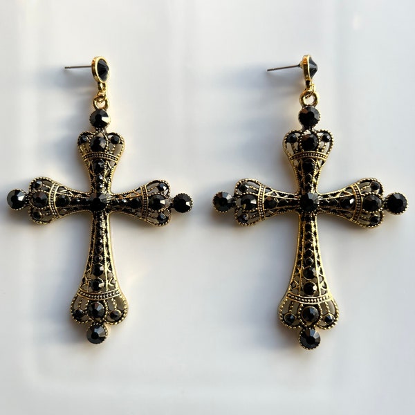 Cross Earrings - Etsy