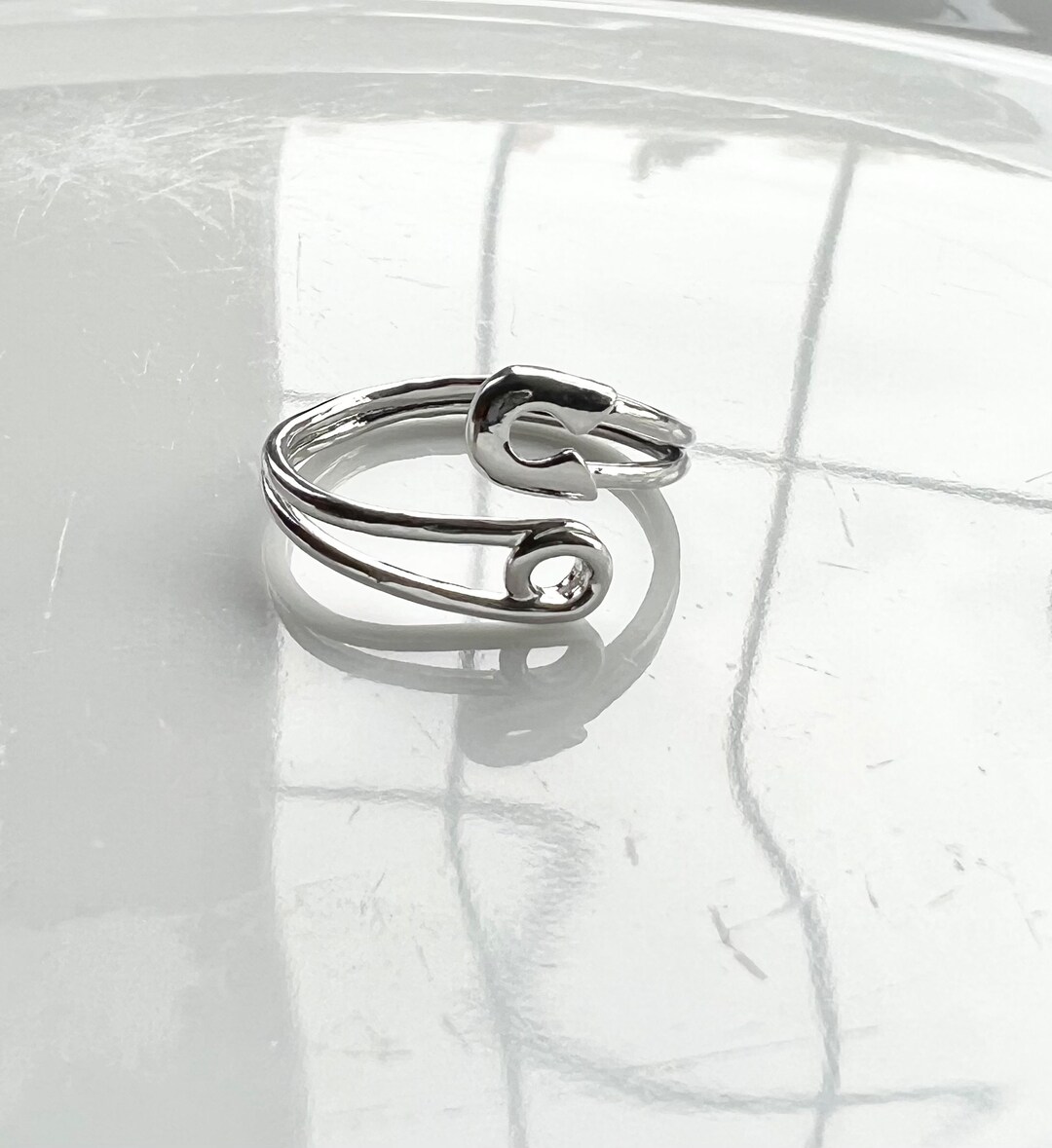 Gothic Safety Pin Ring Adjustable Gothic Ring Gifts for - Etsy