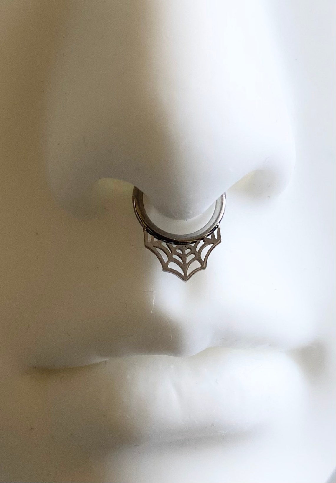 Gothic Spider Web Septum/ Nose Ring Clicker - Etsy