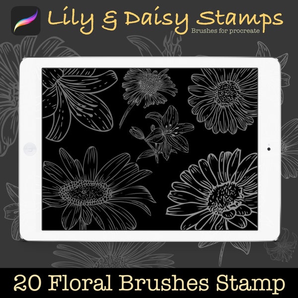 Daisy Digital Stamp - Etsy