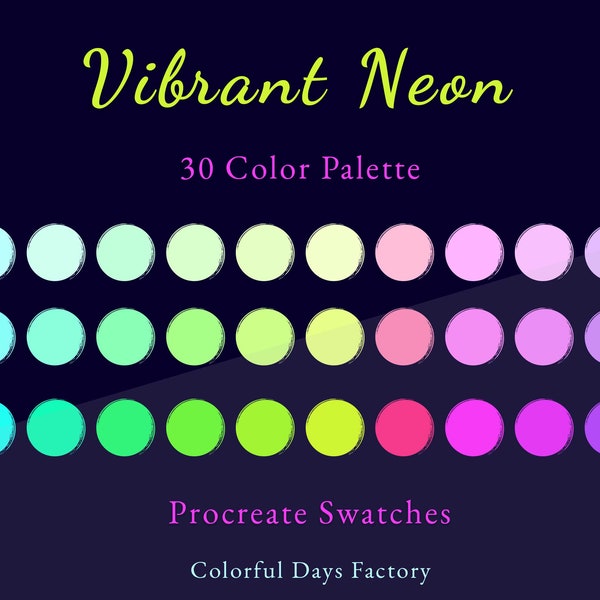Neon Color Swatches - Etsy