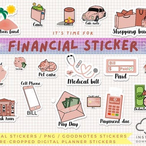 Financial Bundle, Pay Day, Bill Payment - Digital Stickers Goodnotes ...