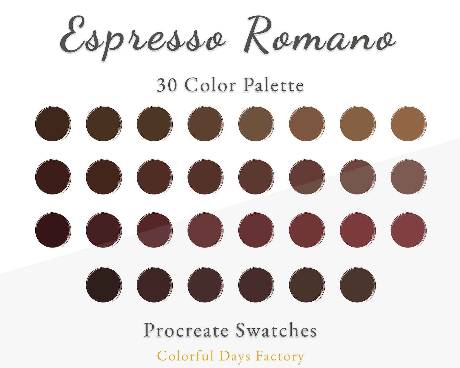 Espresso Romano Black Body Skin Color Swatches | Procreate Color ...