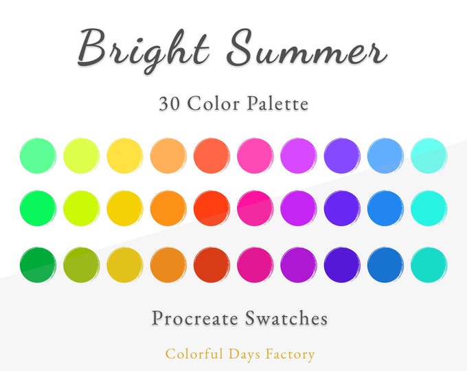 Coral Peach Color Swatches Procreate Color Palette Instant Etsy