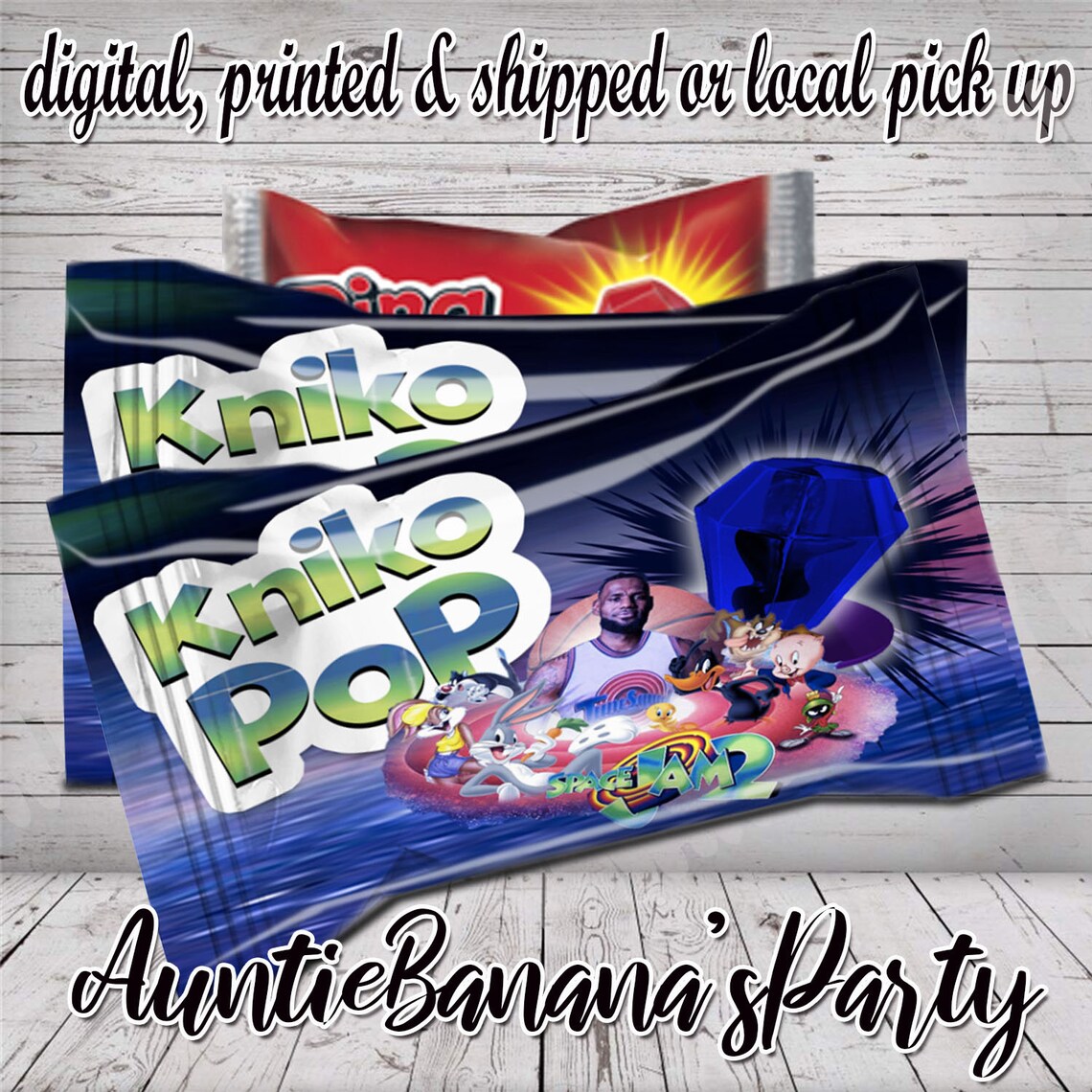 Space Jam Ring Pops Custom Candy Wrappers Party Favors - Etsy
