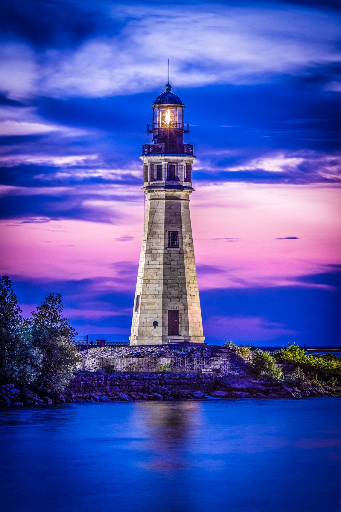 Photo Buffalo Lighthouse Sunset Sky - Etsy
