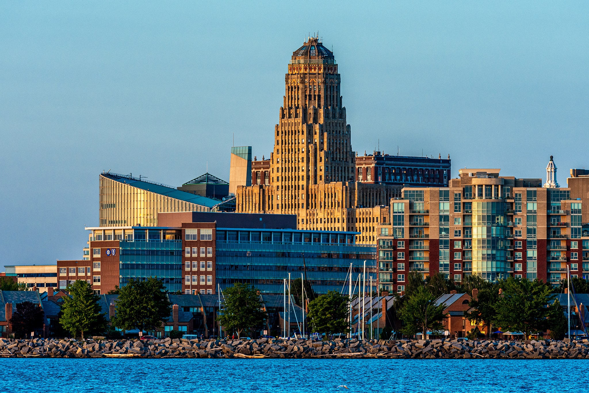 Photo Buffalo Waterfront City Hall and Skyline - Etsy France