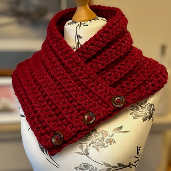 3 Button Scarf - Etsy