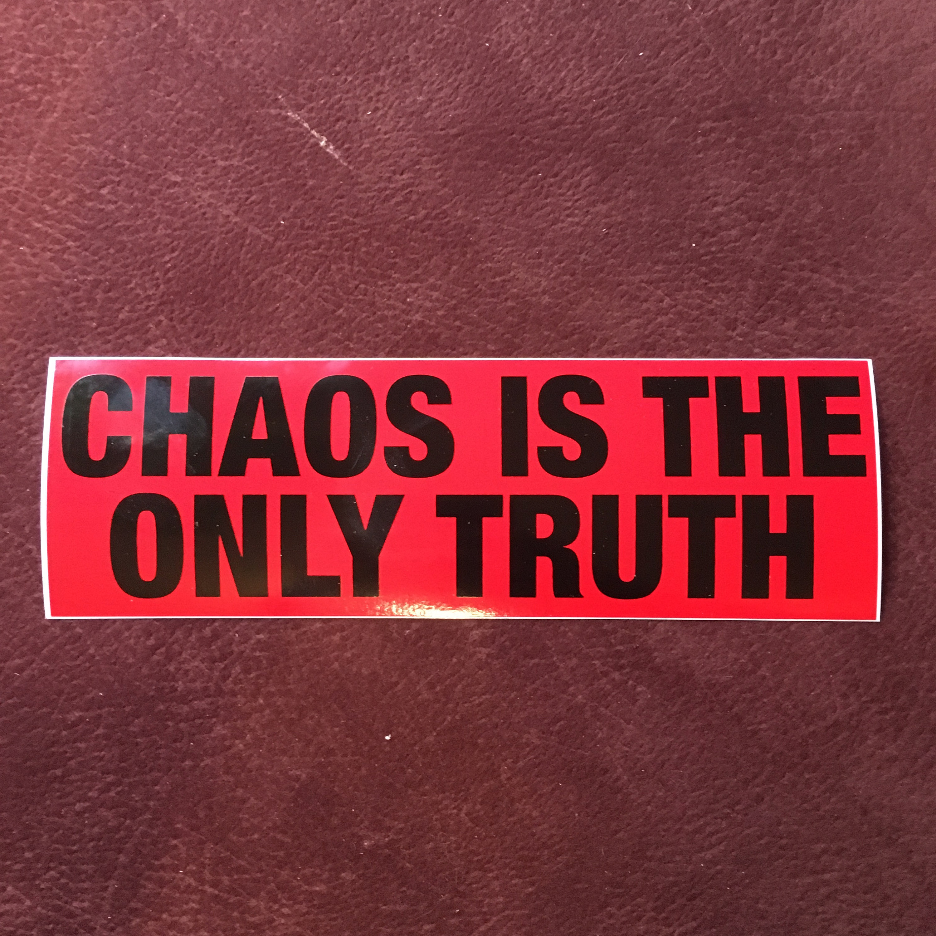 Chaos is the Only Truth - Bumper Sticker - Etsy