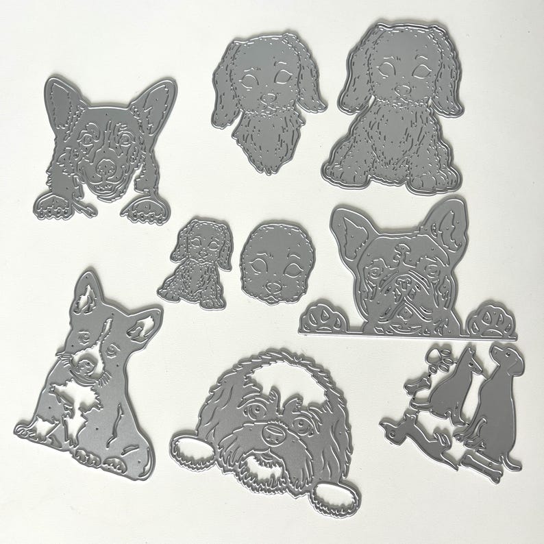 Dogs SET Metal Cutting Dies Corgi, Frenchie, French Bulldog and More ...