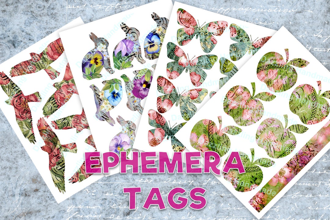Printable Antique Ephemera Tags Victorian Clipart Junk Journal ...