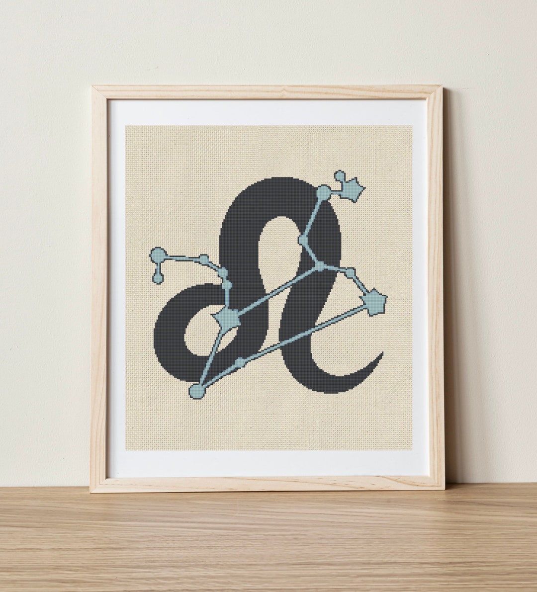 Leo Cross Stitch Pattern PDF Instant Digital Download Easy Beginner ...