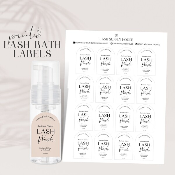 Lash Bath Label - Etsy