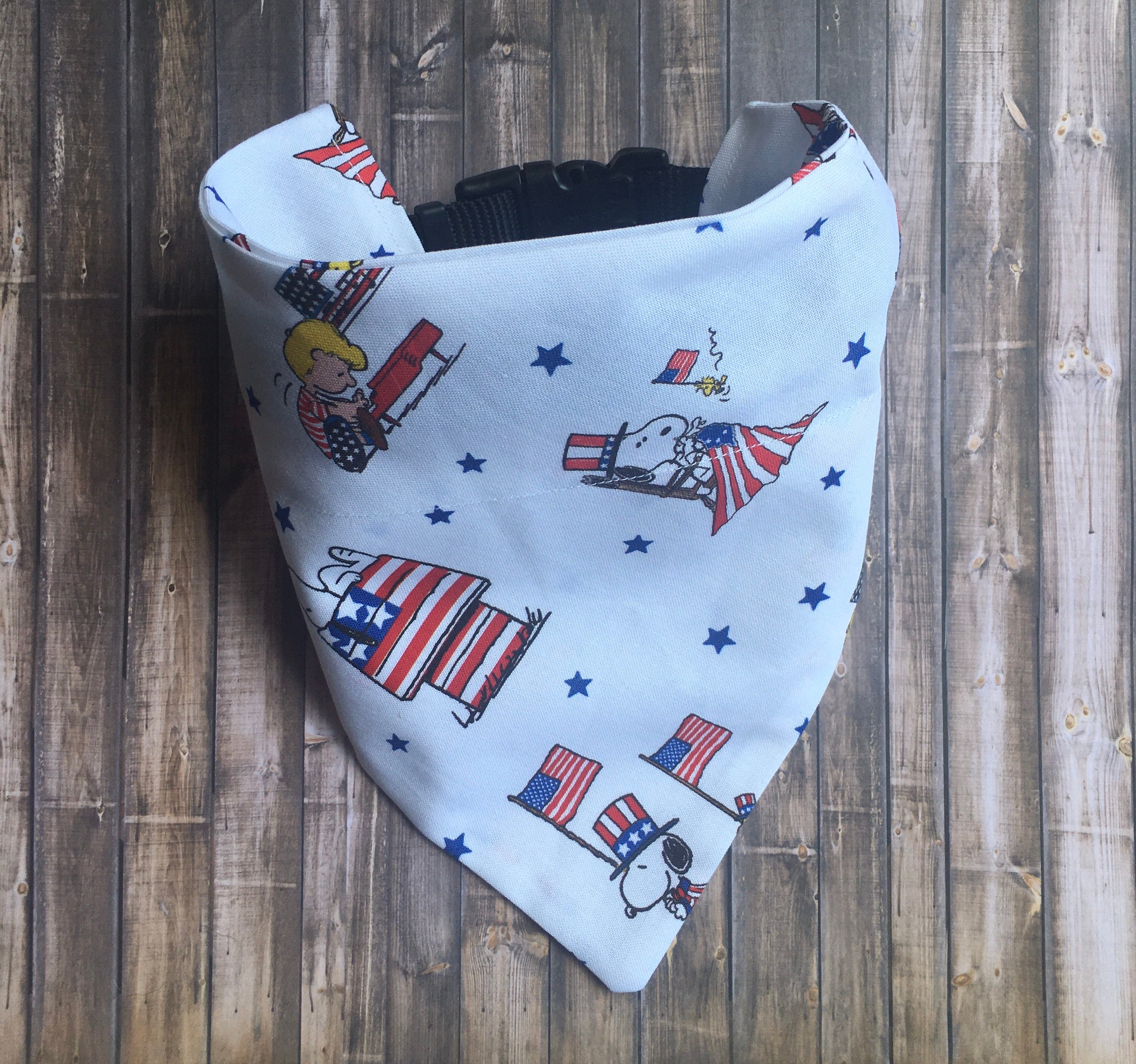 Patriotic Snoopy Dog Bandana/dog Gifts/dog Scarf/usa Dog - Etsy
