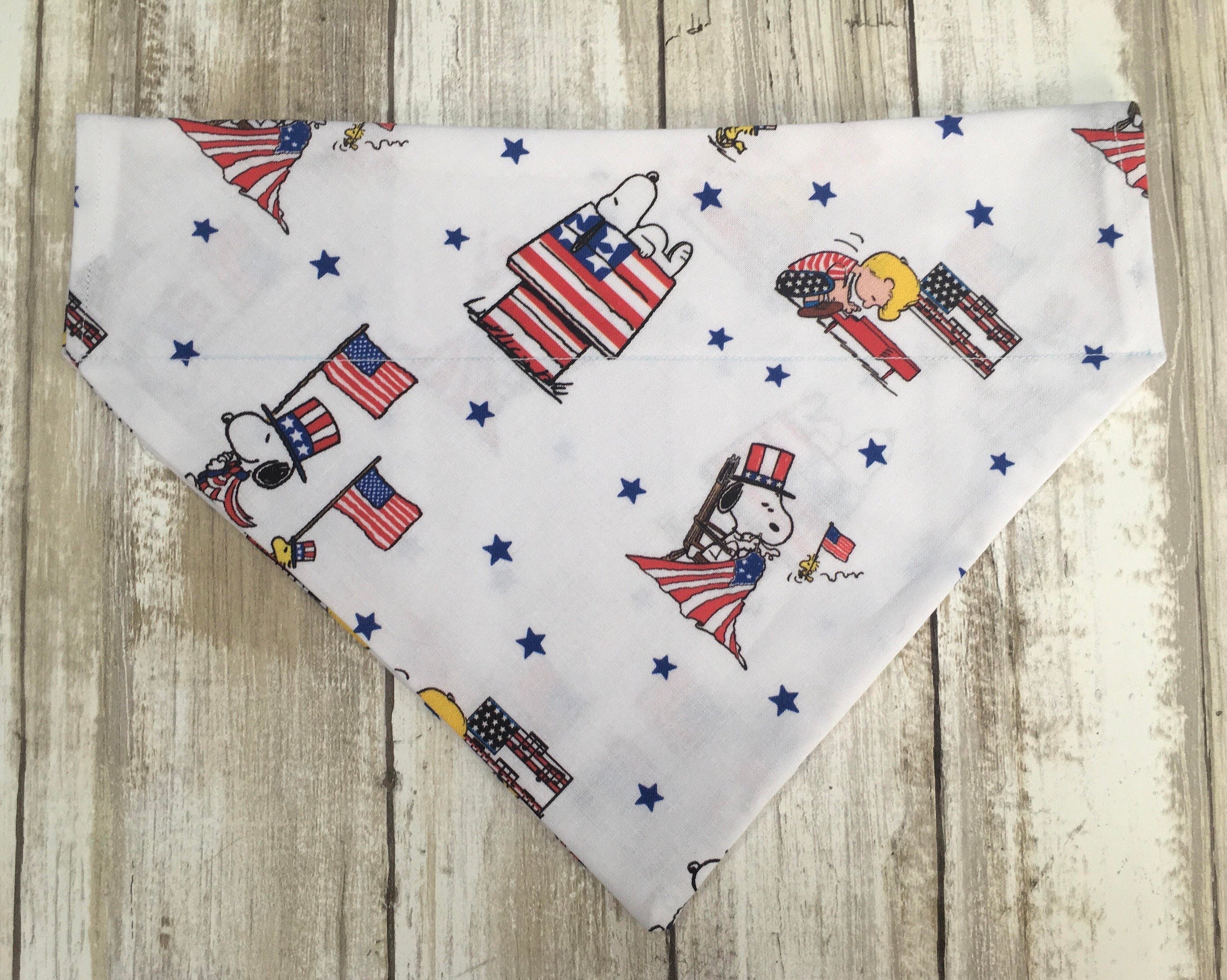 Patriotic Snoopy Dog Bandana/dog Gifts/dog Scarf/usa Dog - Etsy