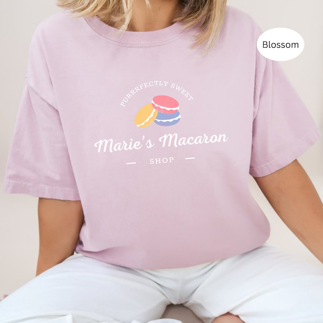 Marie's Macaron Shop Garment-dyed Tshirt, Aristocats Shirt, Subtle ...