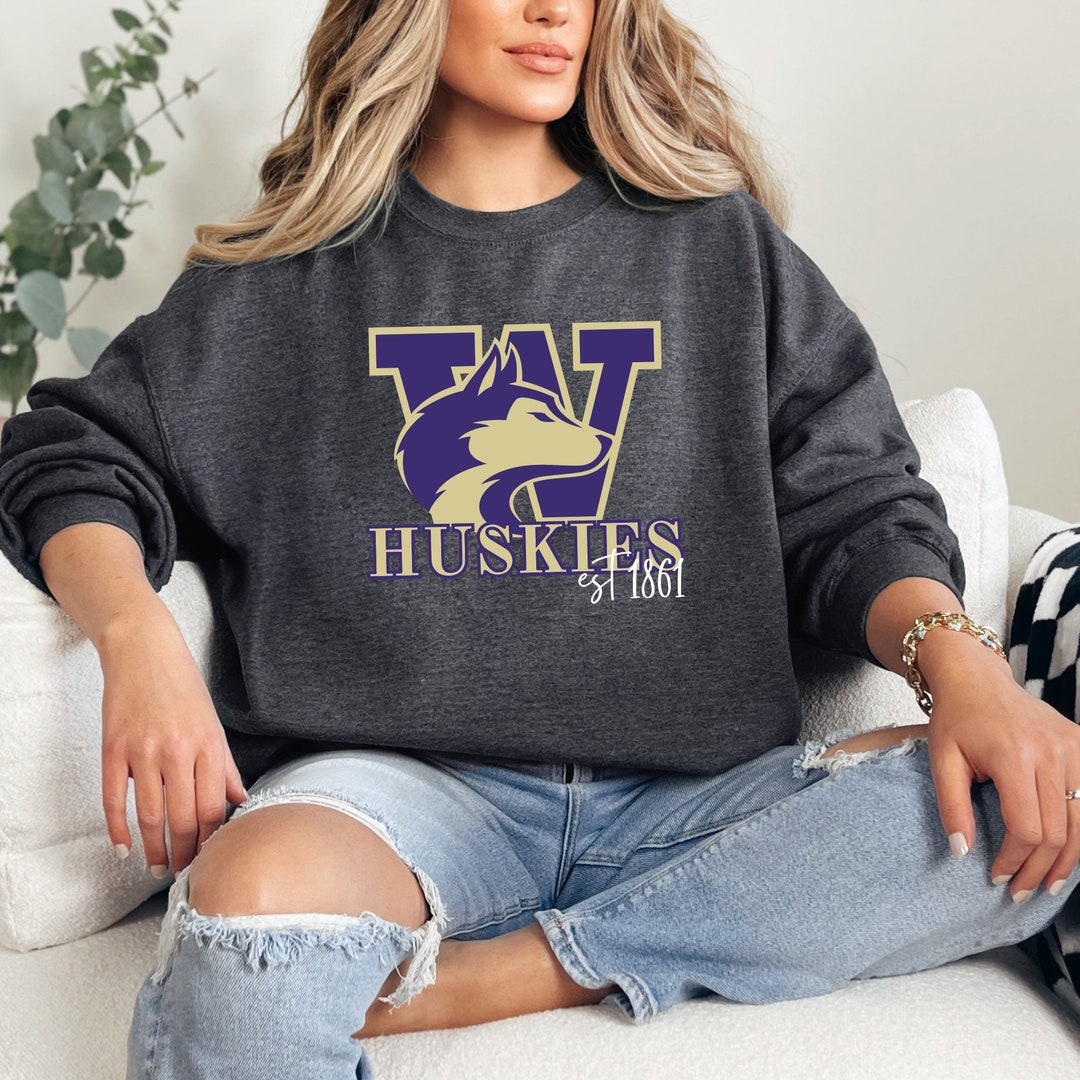Washington Huskies Crewneck Sweatshirt. Huskies Football, University of ...