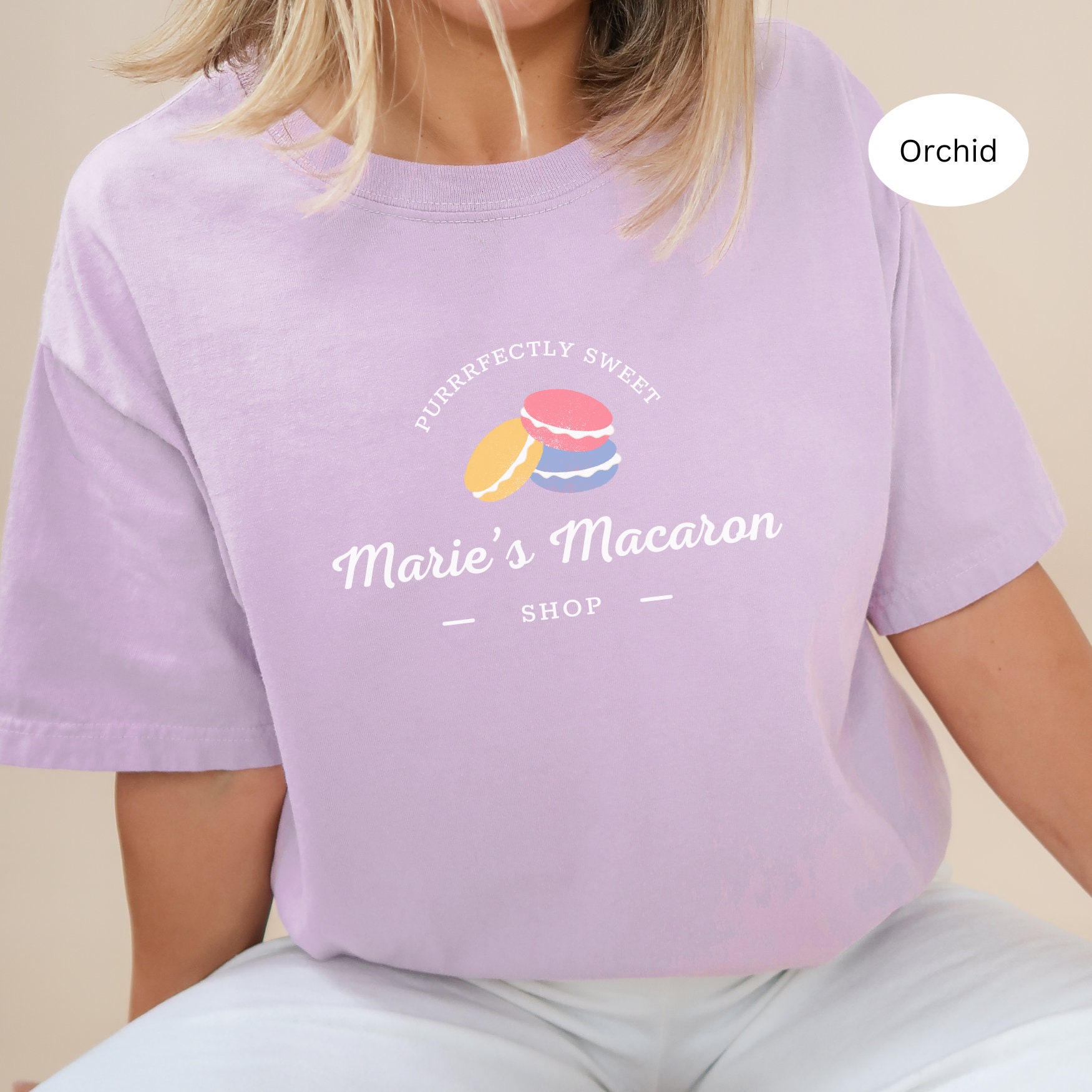 Marie's Macaron Shop Garment-dyed Tshirt, Aristocats Shirt, Subtle ...