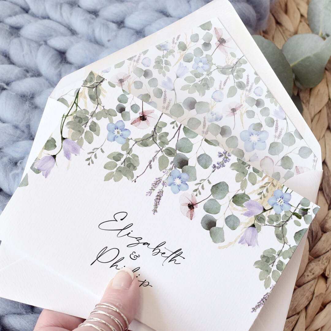 Wildflower Wedding Invitations, Rustic Wedding Invite, Rustic Wedding ...