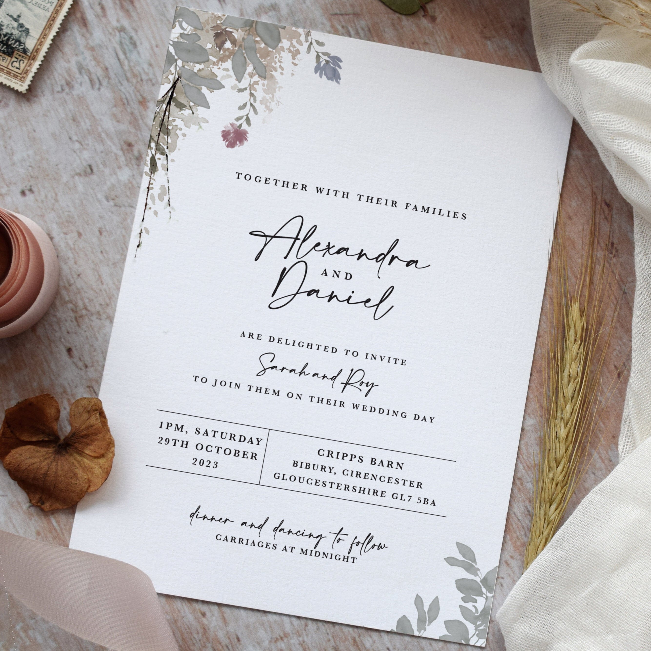 Simple Country Wedding Invitation Wording