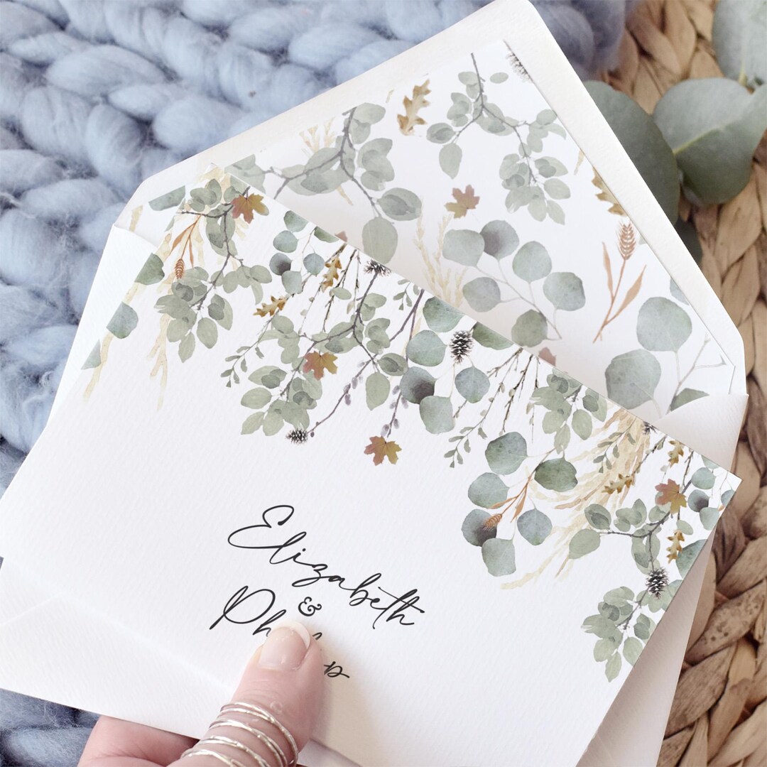 Concertina Wedding Invitations, Autumn Wedding Invite, Rustic Wedding ...