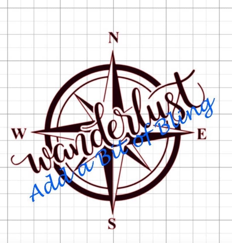 Compass Rose Wanderlust SVG Cut File for Silhouette and Cricut - Etsy