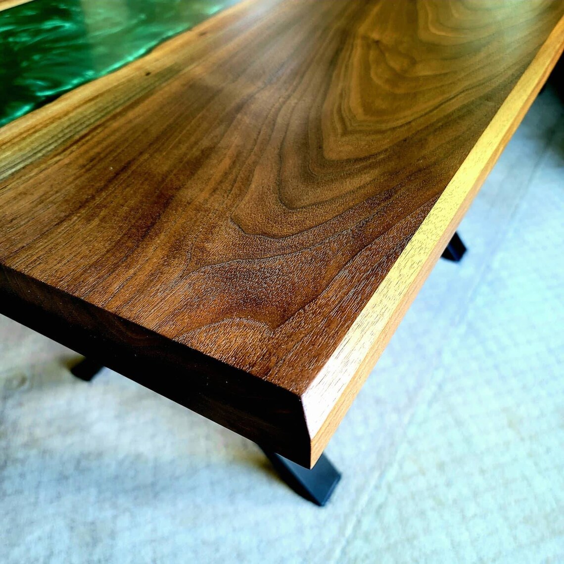 Walnut and Epoxy Resin Table. Made in the United States. - Etsy