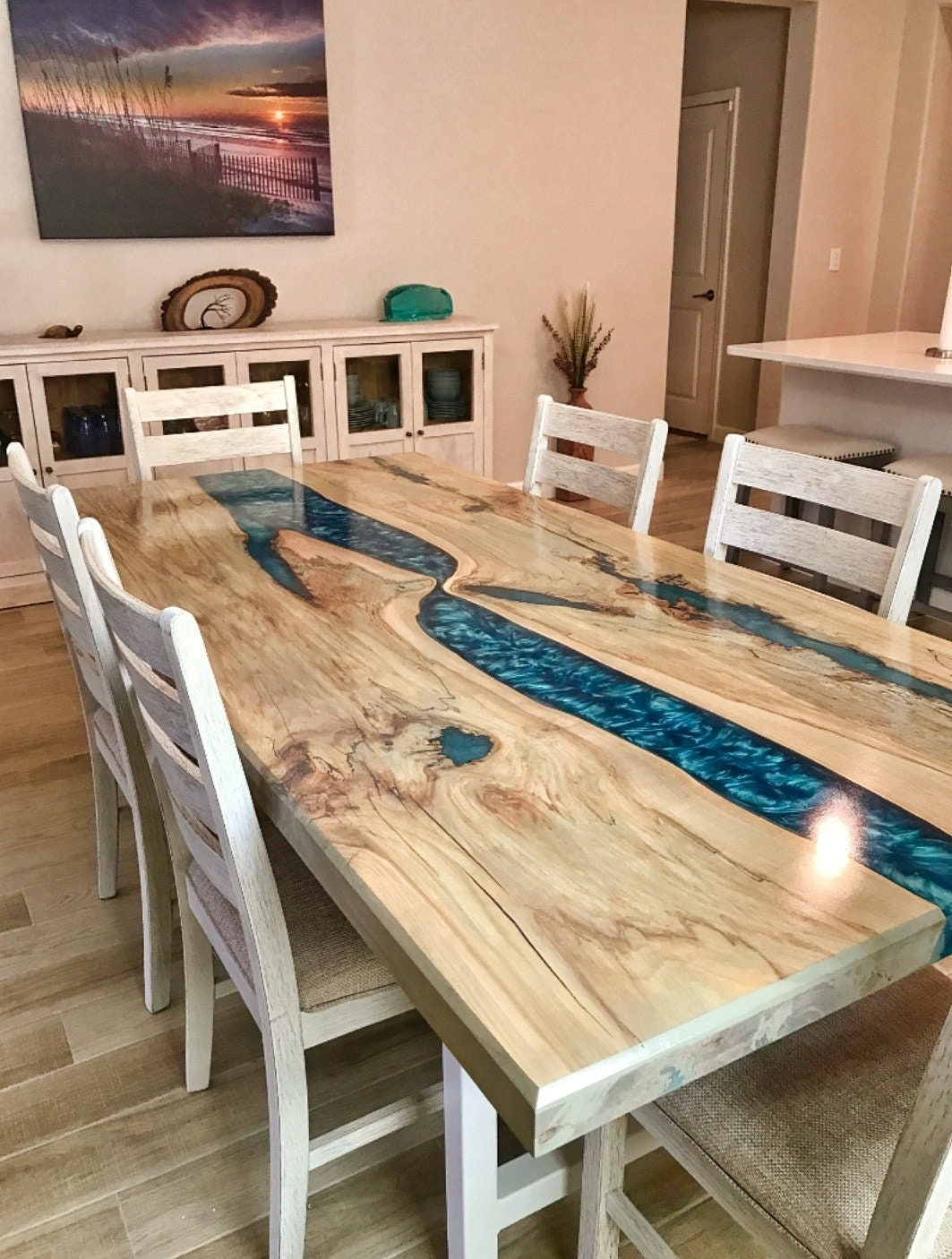 Custom Made Epoxy Resin Dining Table. Hundreds of Color Options. - Etsy